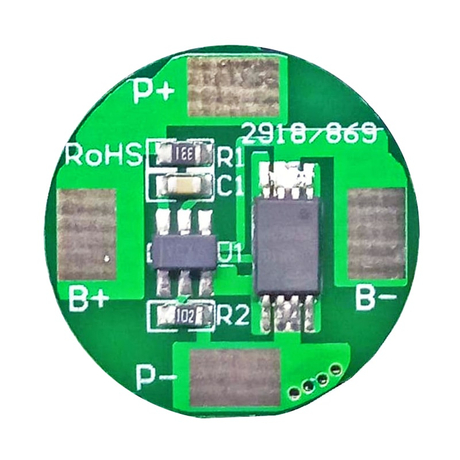 1s 3a Round BMS for 3.6V 3.7V 18650 18500 Li-ion/Lithium/Li-Polymer 3V ...