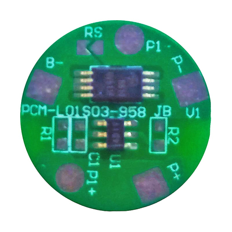 1s 3a Round BMS for 3.6V 3.7V 18650 18500 Li-ion/Lithium/Li-Polymer 3V ...