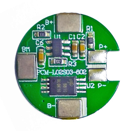 2s 3A Round BMS for 7.2V 7.4V 18650/18500 Li-ion/Lithium/Li-Polymer 6V ...